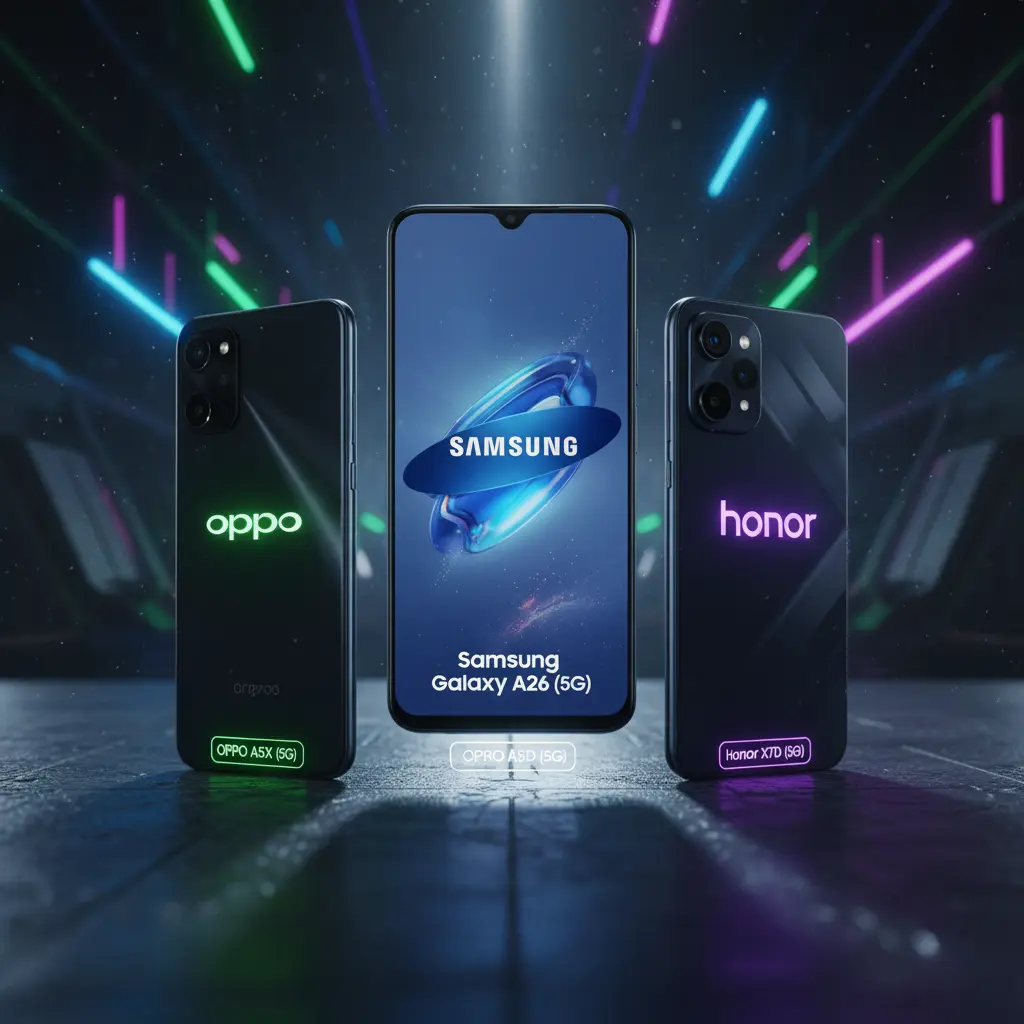 افضل هواتف Samsung A26, OPPO A5X , Honor X7D 5g الفئه الاقتصادية